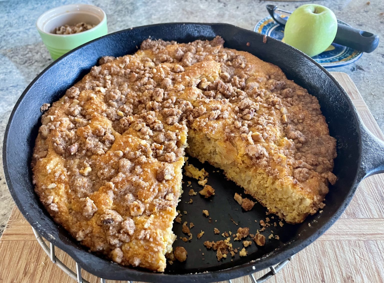 An Explosion of ColorApple Cornbread with Walnut-Brown Sugar Topping ...